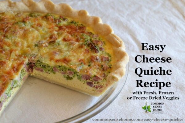 Easy Cheese Quiche Recipe with Vegetables