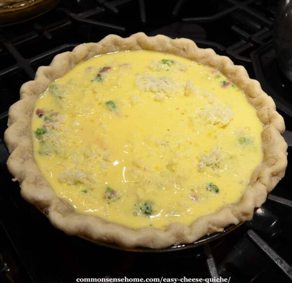 Easy Cheese Quiche Recipe with Vegetables