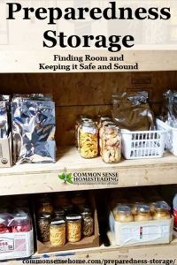 Preparedness Storage - Finding Room and Keeping it Safe and Sound