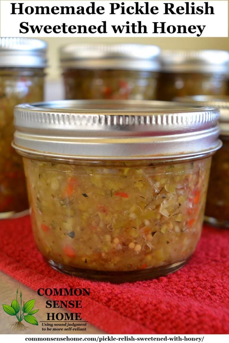 Homemade Pickle Relish Recipe Sweetened with Honey