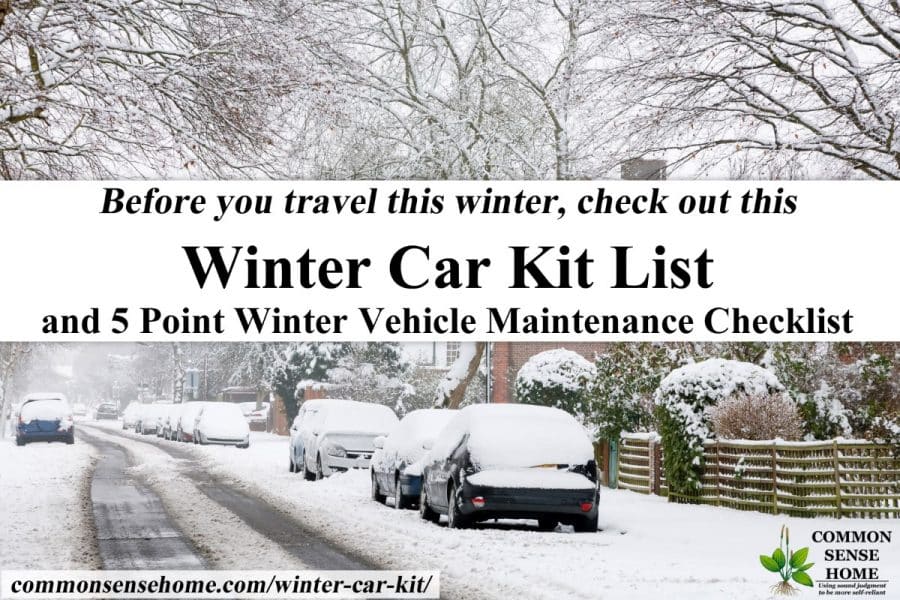 Winter Car Kit and Winter Vehicle Maintenance Checklist