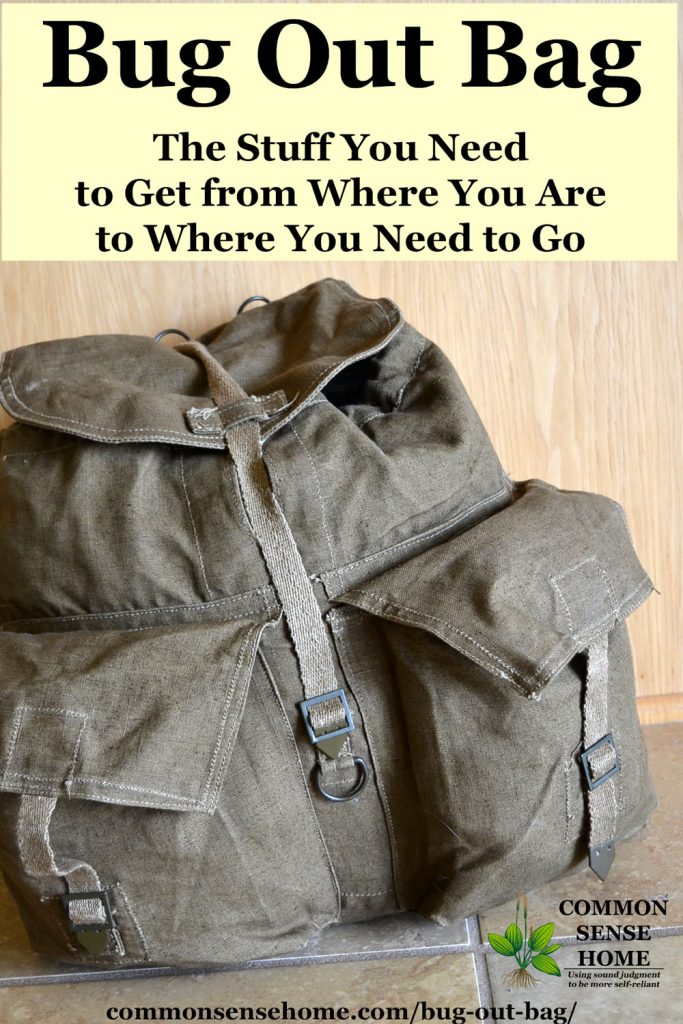 Bug Out Bag (BOB) or "Get Home Bag" DIY Checklist