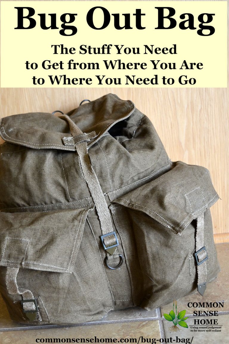 Bug Out Bag (BOB) or "Get Home Bag" DIY Checklist