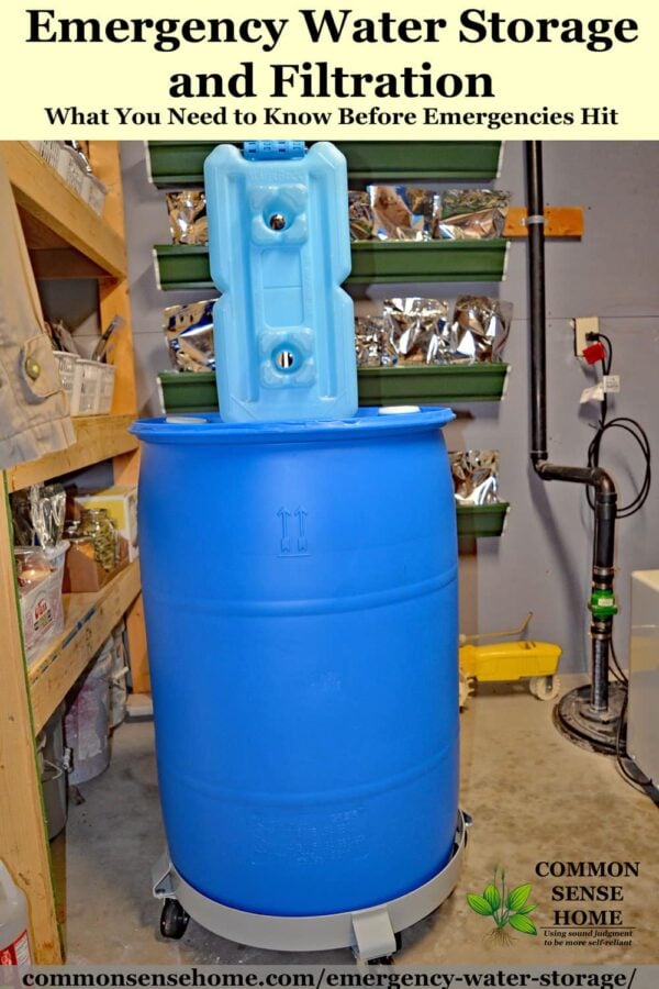 Emergency Water Storage and Filtration