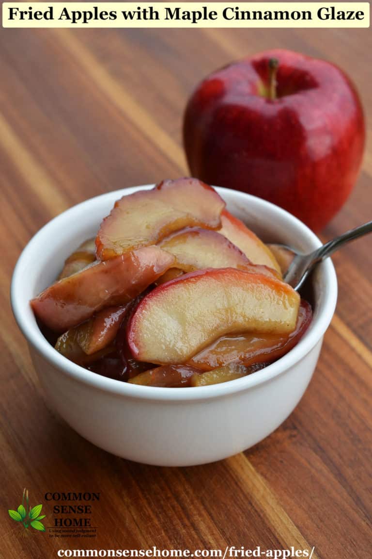 Fried Apples with Maple Cinnamon Glaze (No Refined Sugar)