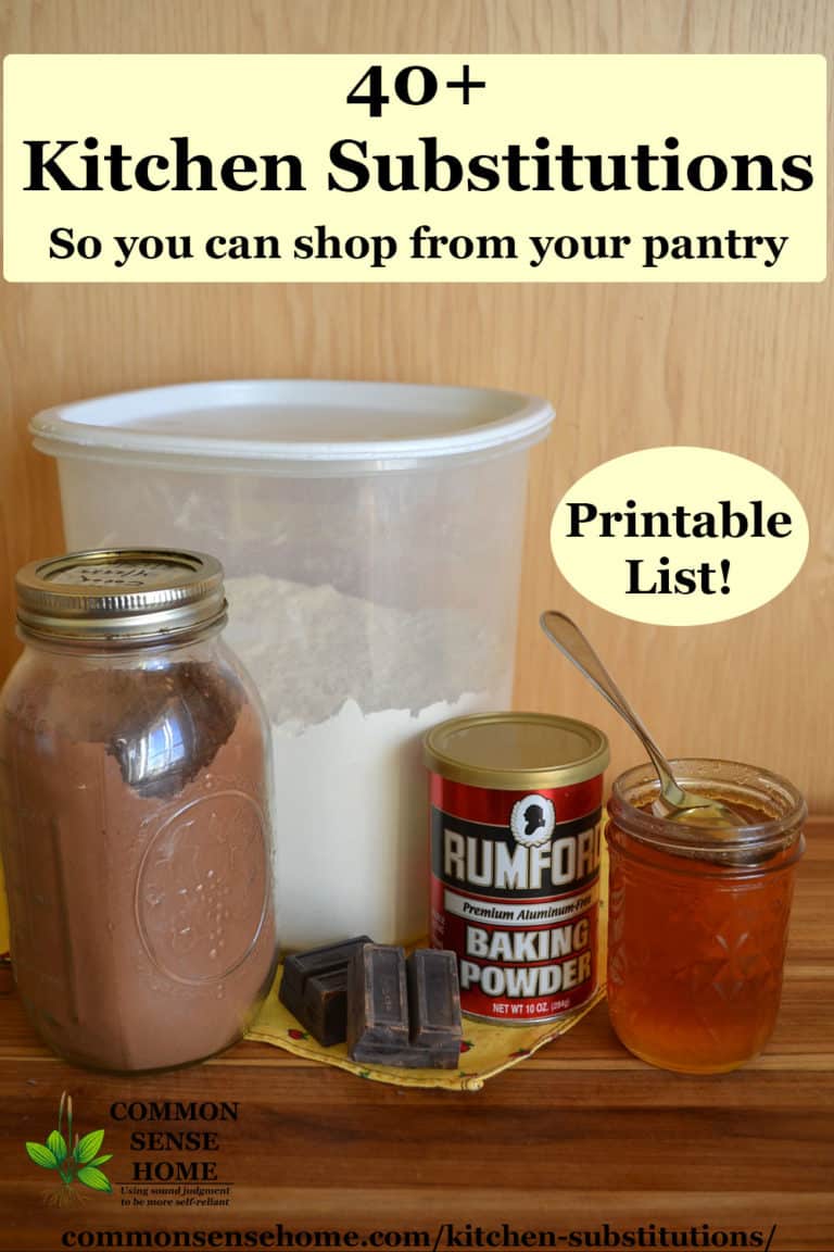 Kitchen Substitutions (Save Time, Money and Aggravation)