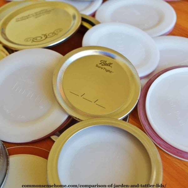 Comparison of Metal Lids and Tattler Lids (Reusable Lids)