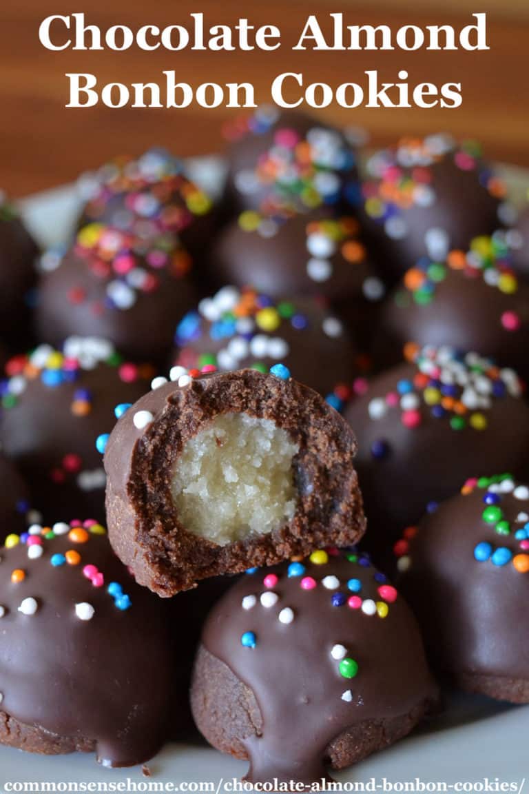 Chocolate Almond Bonbon Cookies for Parties or Gifts