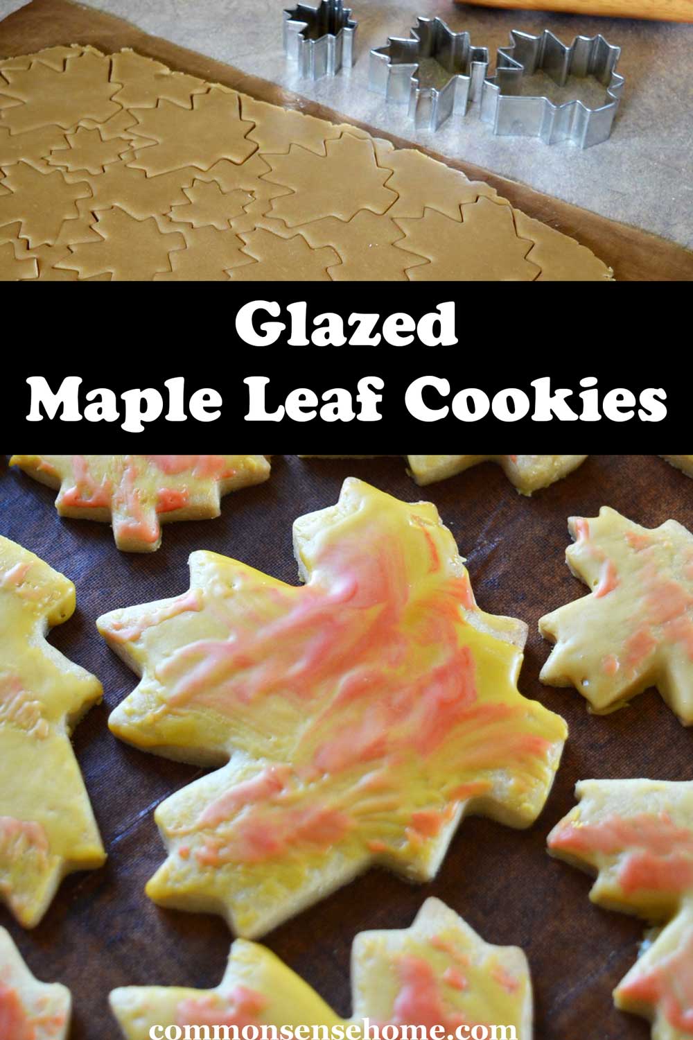 Glazed Maple Leaf Cookies Made with Real Maple Syrup