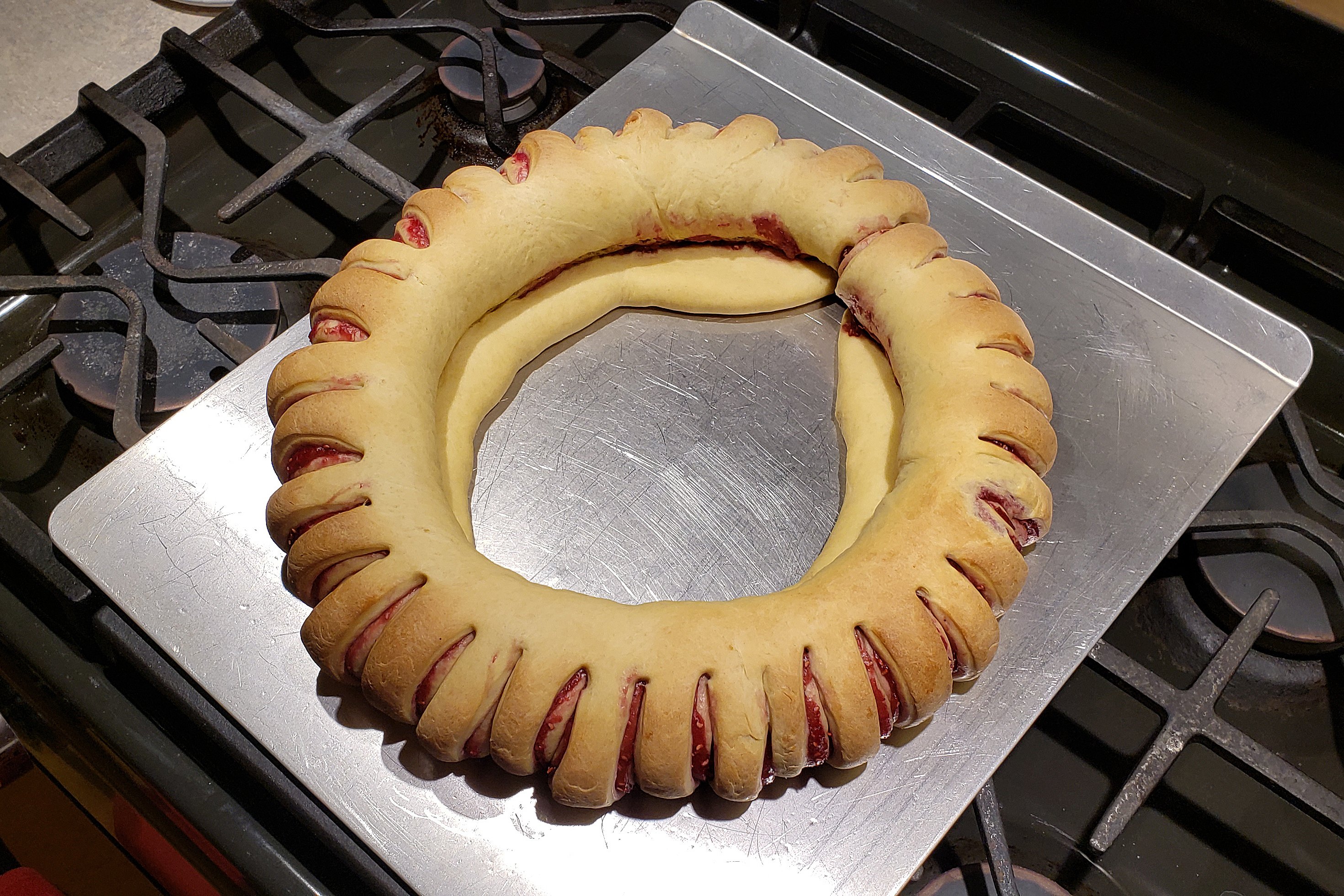 Homemade Christmas Wreath Bread - Easy and Impressive